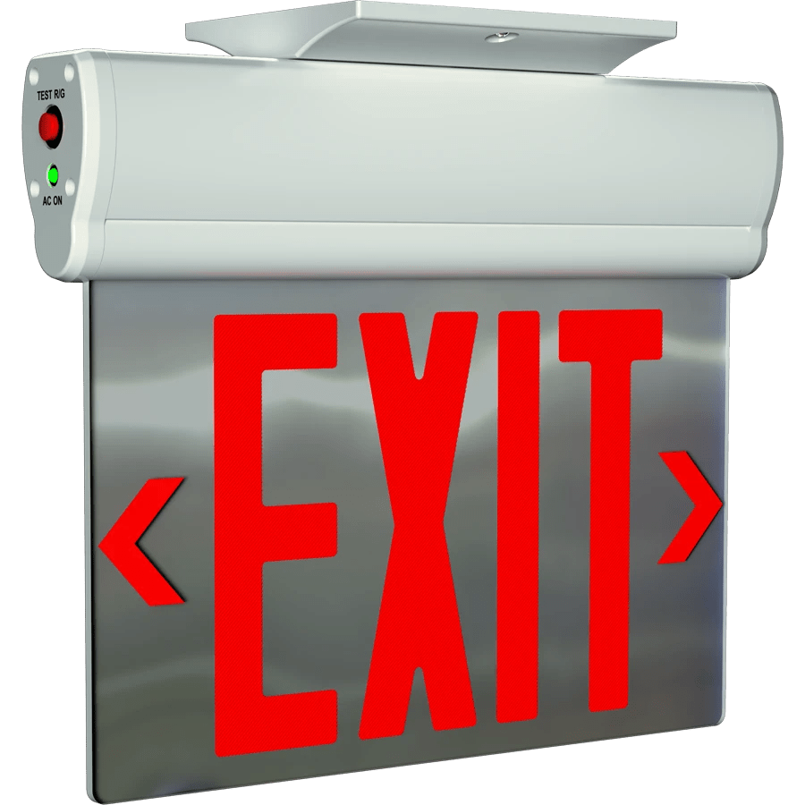 RAB ELX-MP Double Face Edge Lit Exit Sign Red/Green Letters – COMMUNITY ...